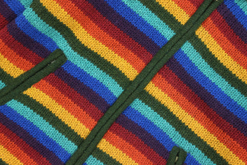 Chunky Wool Knit Star Jumper - Black & Rainbow Space Dye – LoudElephant