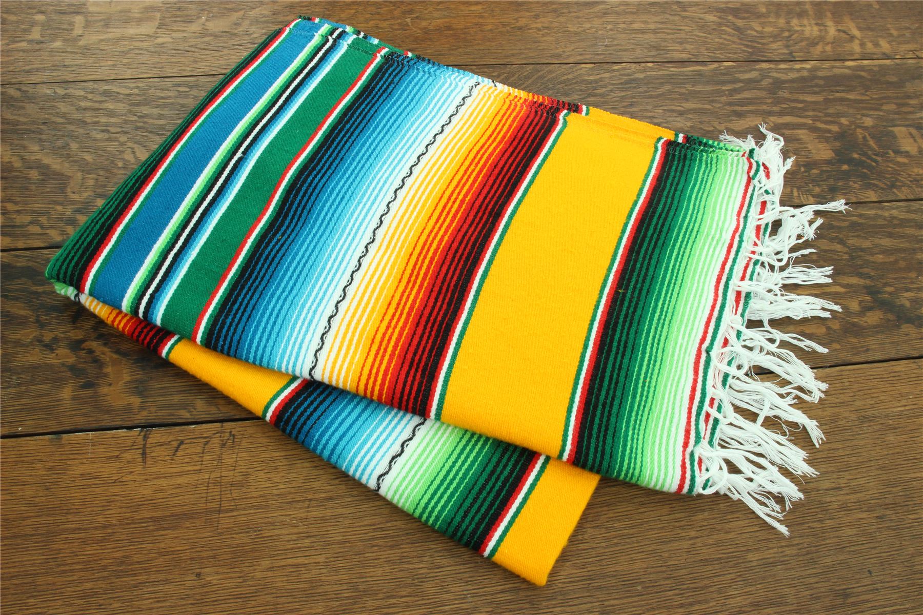Handwoven Mexican Serape Large 200cm x 147cm - Yellow – LoudElephant
