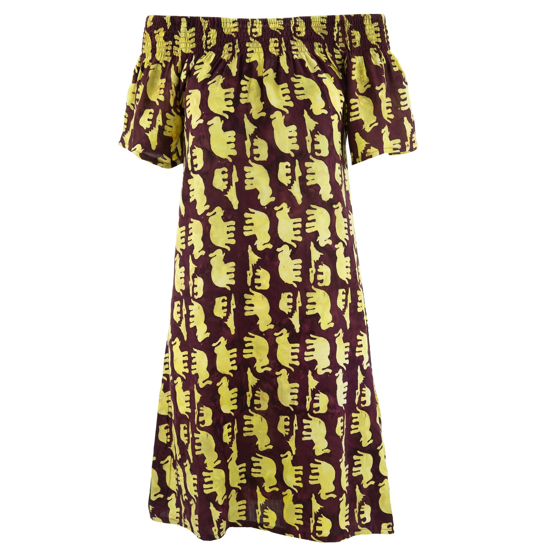 Shirred Comfy Dress - Elephant Parade – LoudElephant